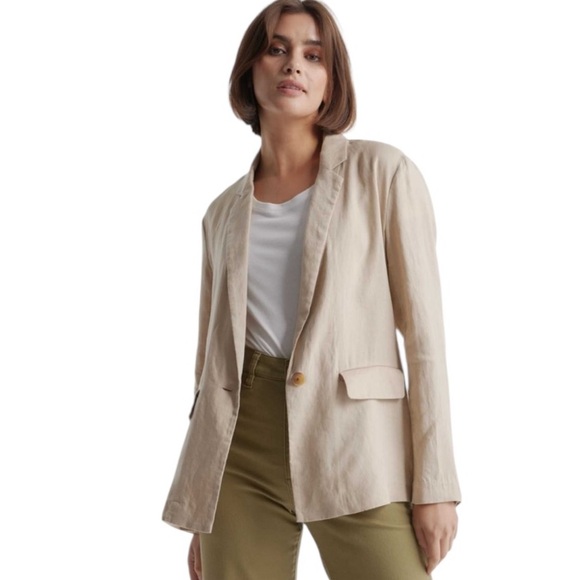 Quince | Jackets & Coats | Quince Linen European Minimalist Neutral ...